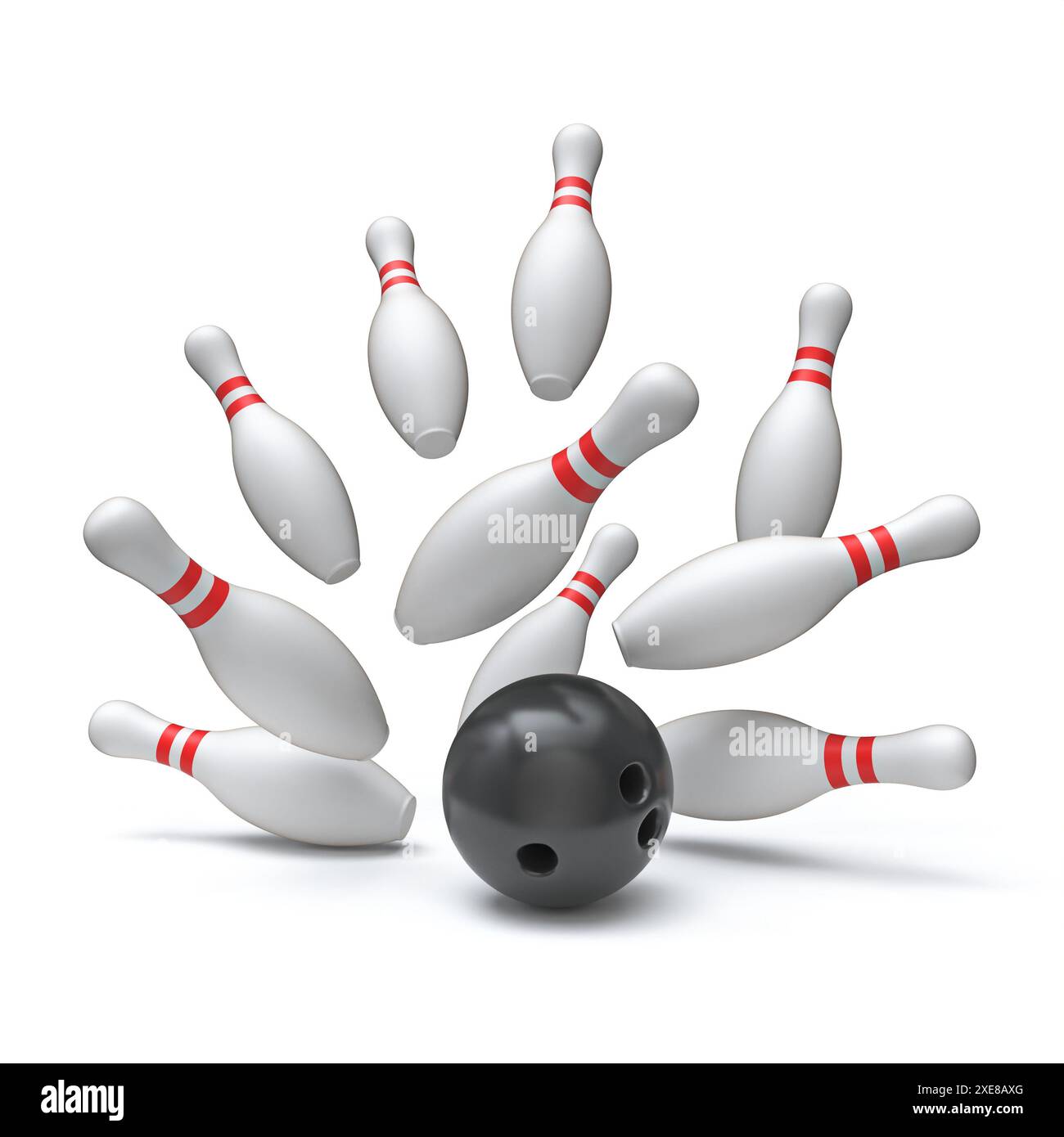 Black line bowling pin ball hi-res stock photography and images - Alamy