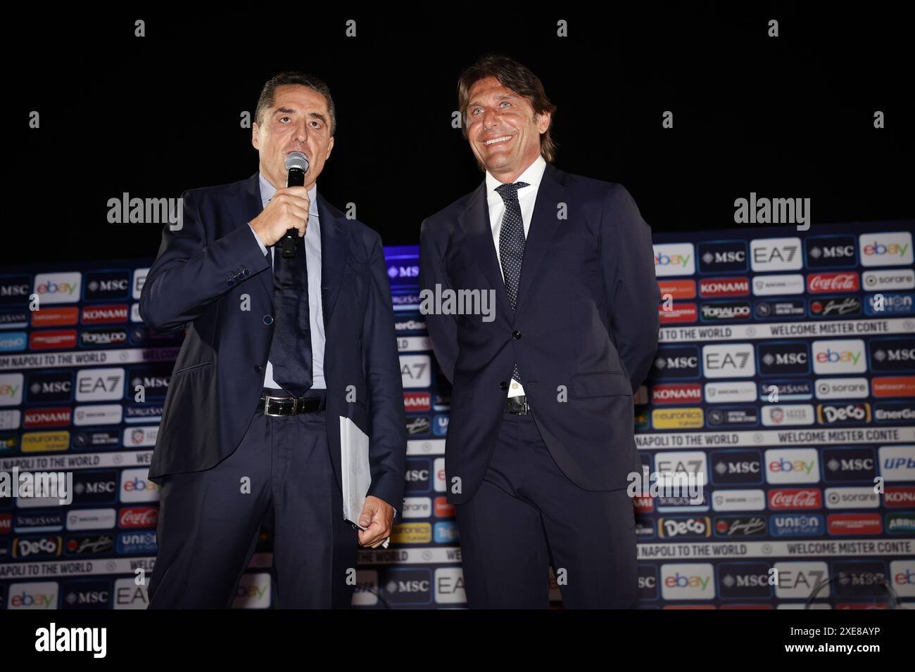 Napoli, Italia. 26th June, 2024. Antonio Conte new coach, presentation ...
