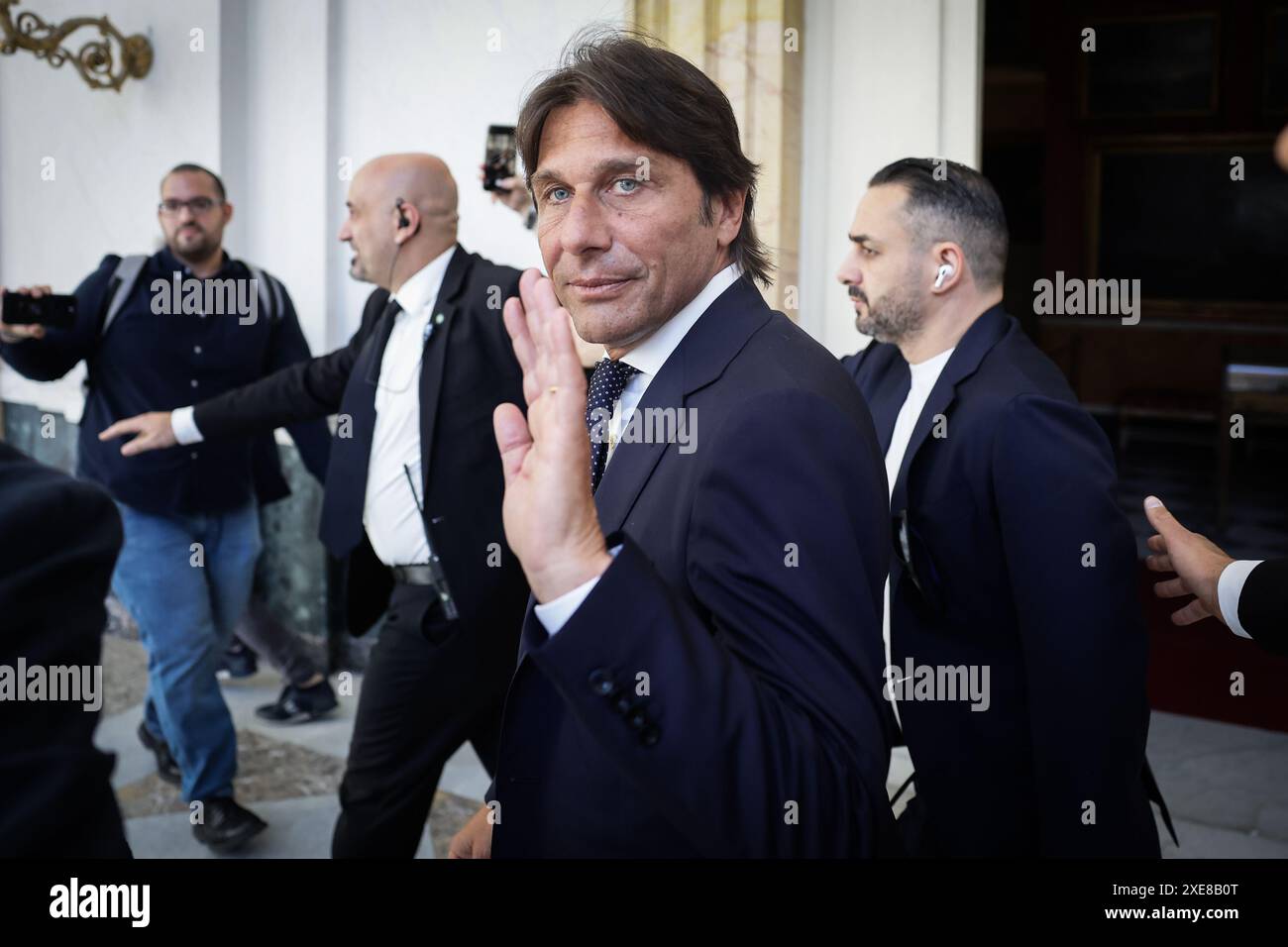 Antonio Conte new coach , presentation of the new SSC Napoli coach ...