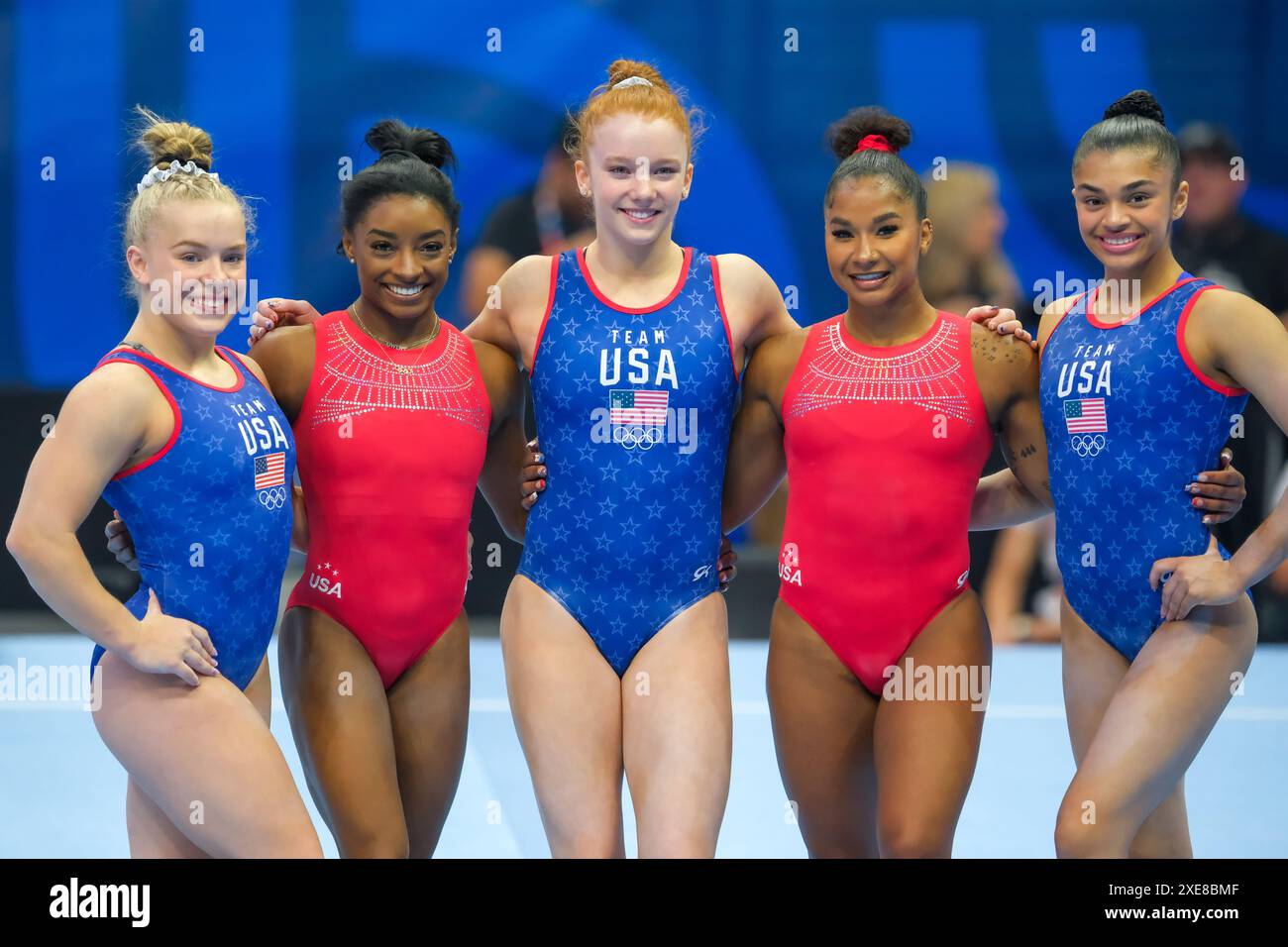 Minneapolis, Minnesota, USA. 26th June, 2024. Team USA Athletes, left ...