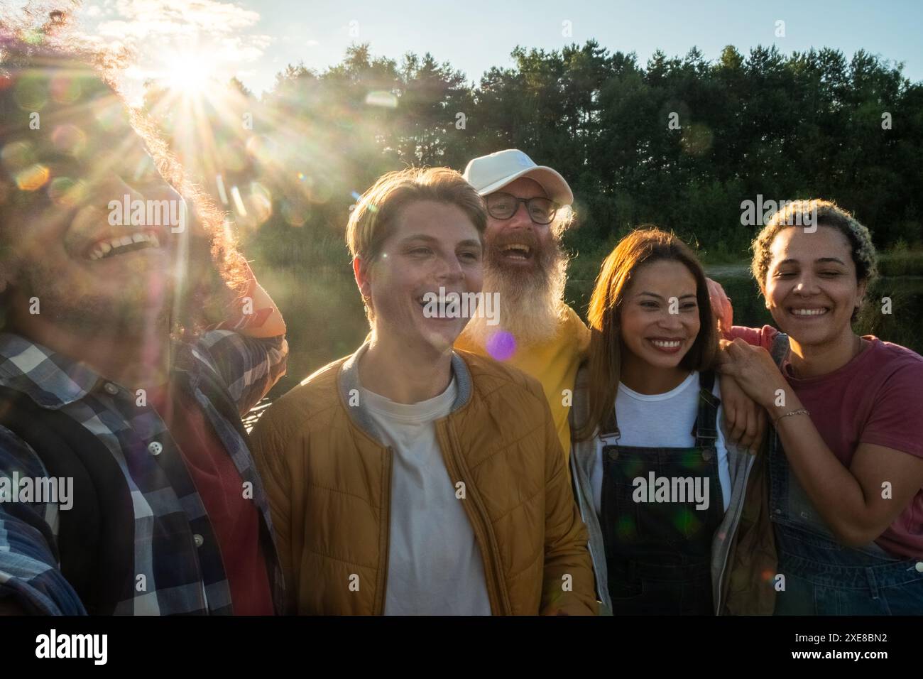 Diverse group laughing hi-res stock photography and images - Alamy