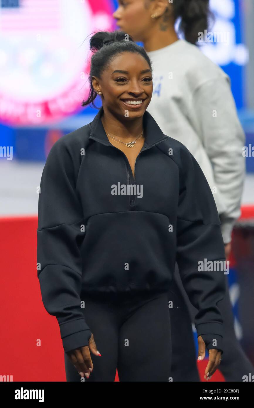 Minneapolis, Minnesota, USA. 26th June, 2024. SIMONE BILES participates ...