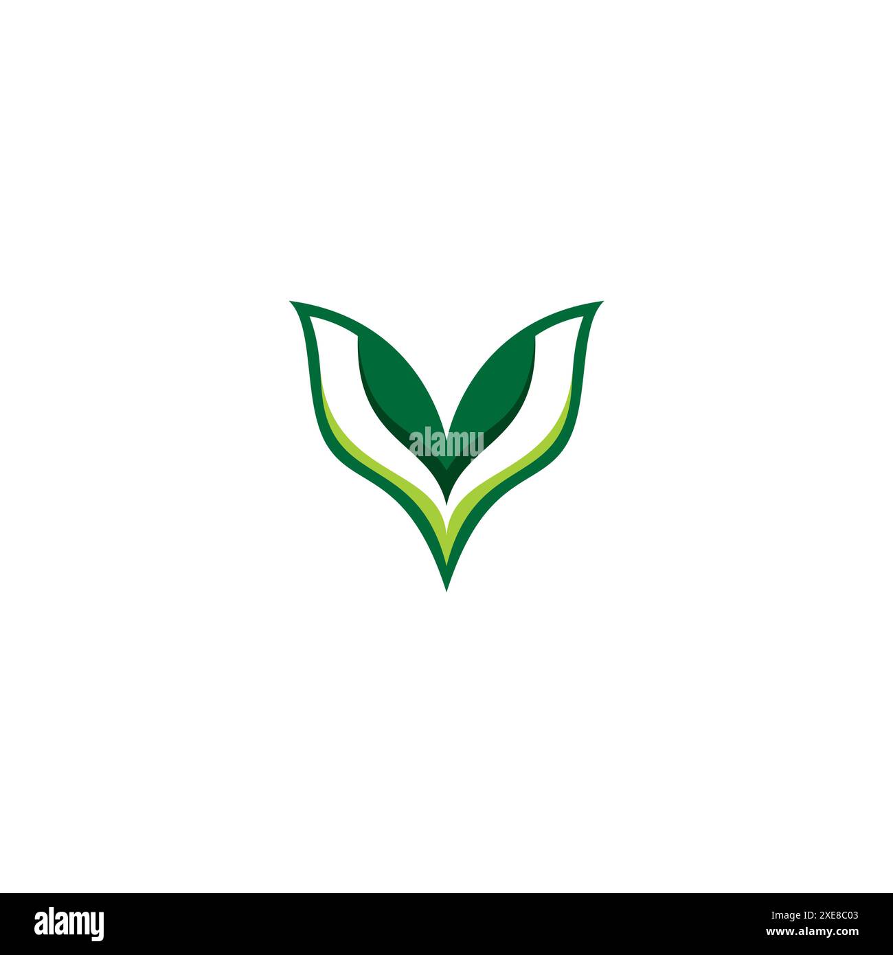 Letter V Leaf Logo Template. V Initial Logo Design Stock Vector Image ...