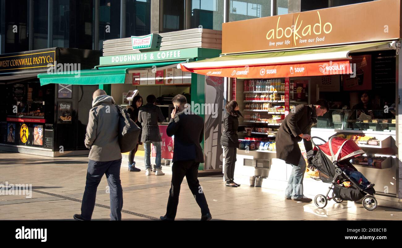 Shops, Euston Station Forecourt, Bloomsbury, London; England; UK ...