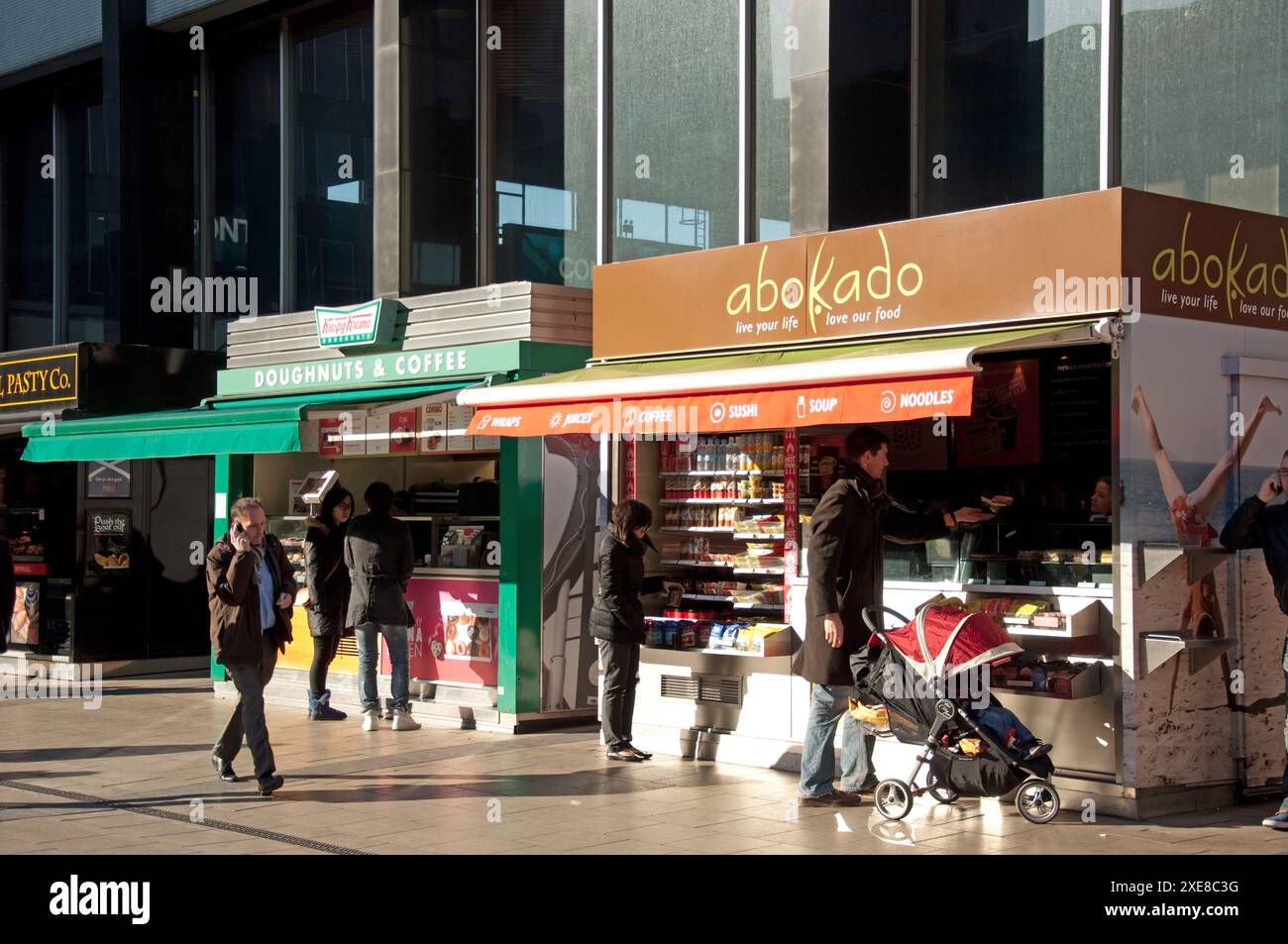 Shops, Euston Station Forecourt, Bloomsbury, London; England; UK ...