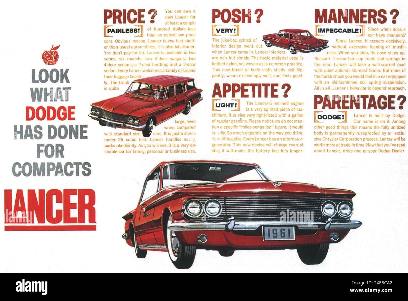1961 Dodge Lancer 770 Sport Coupe Ad Stock Photo - Alamy
