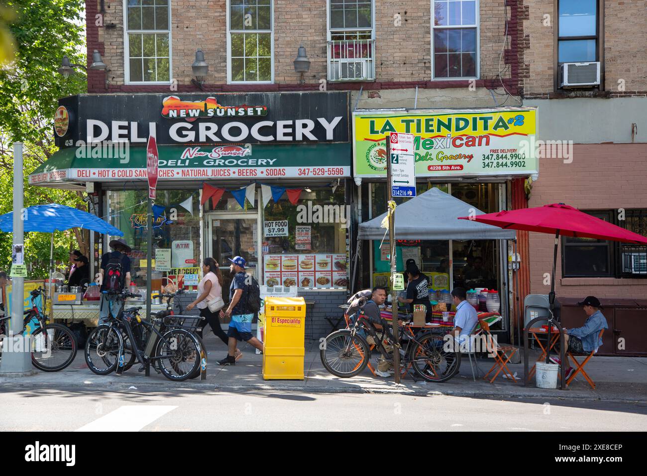 Businesses along 5th Avenue in the predominantly Hispanic section of ...