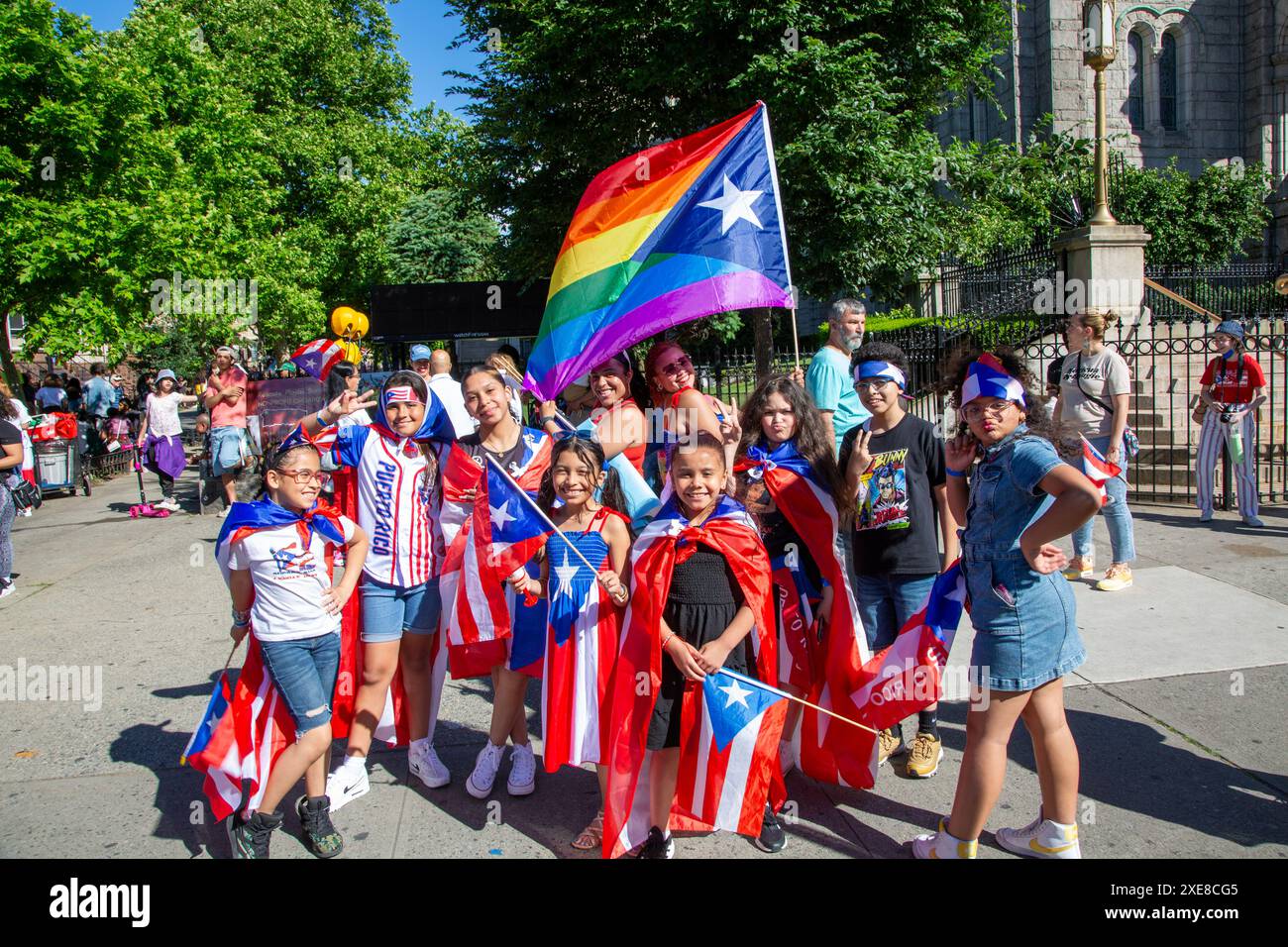 Neighborhood Puerto Rican Day Parade on 5th Avcenue in Sunset Park ...