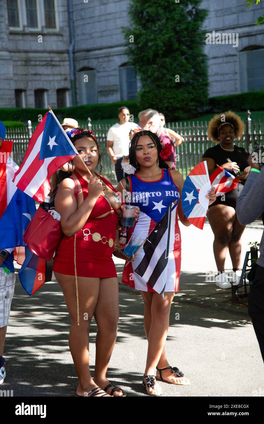 Neighborhood Puerto Rican Day Parade on 5th Avcenue in Sunset Park ...