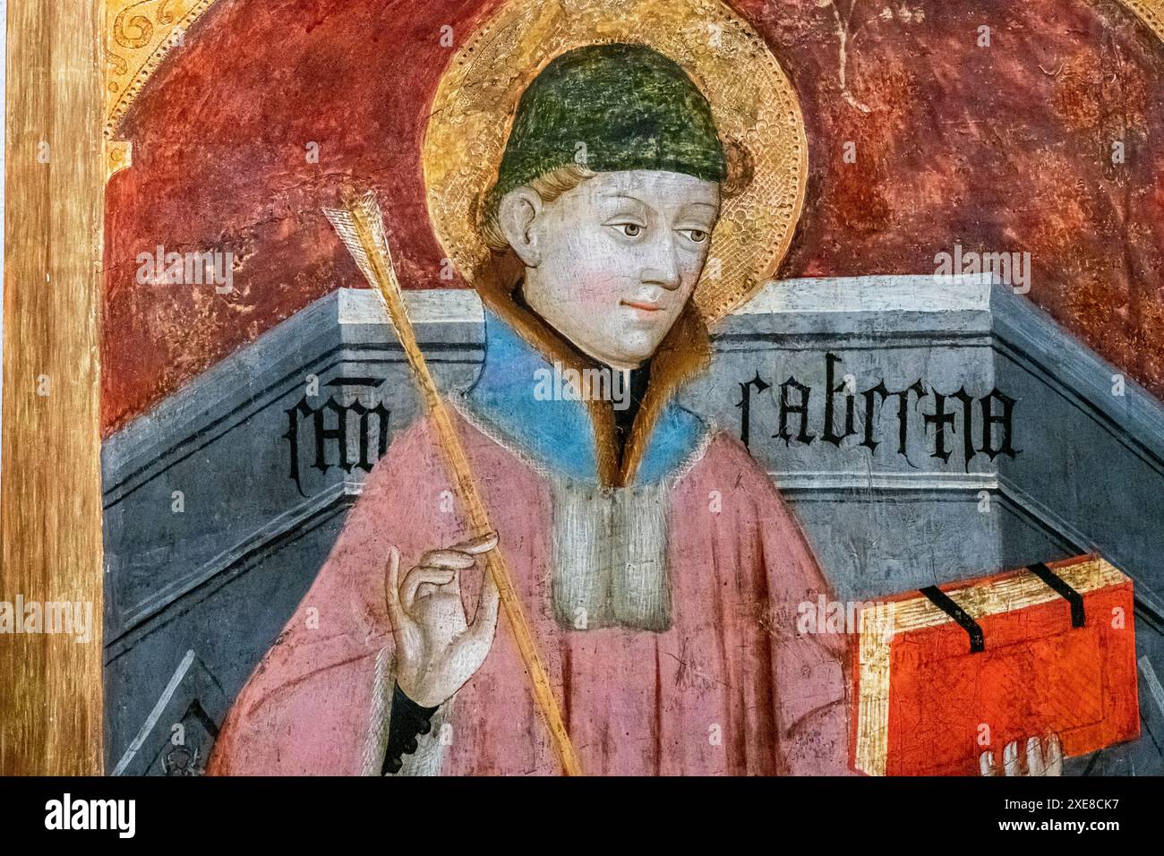 Saint sebastian with a book and an arrow hi-res stock photography and ...