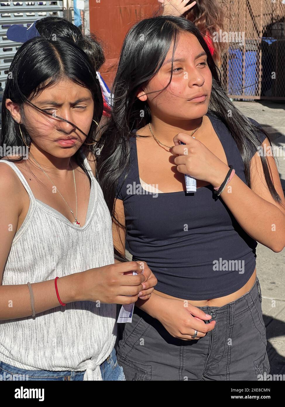 Two Teenage Girls Stock Photo Alamy