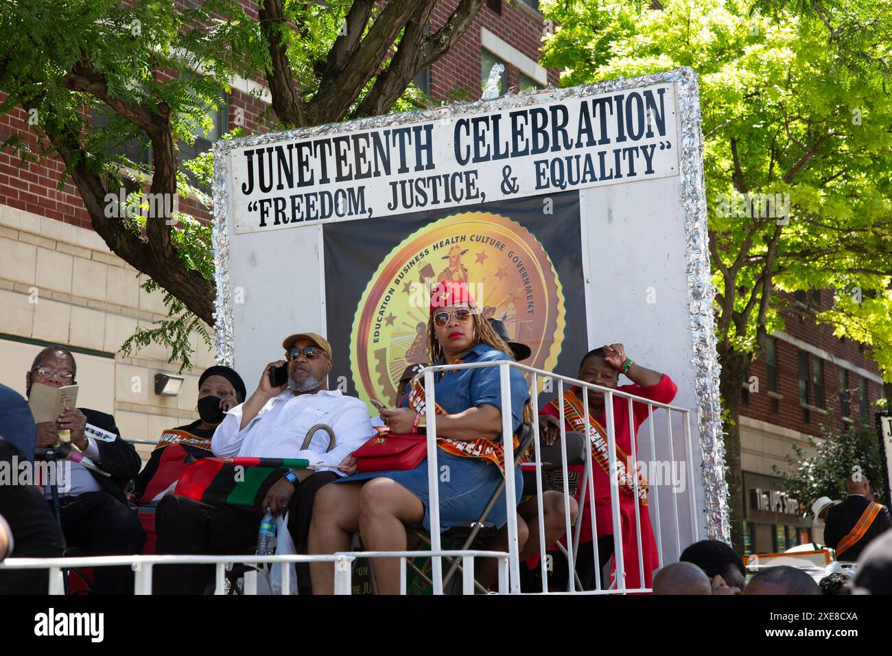 Juneteenth Parade and festival on 116th Street and Malcolm X Blvd in ...