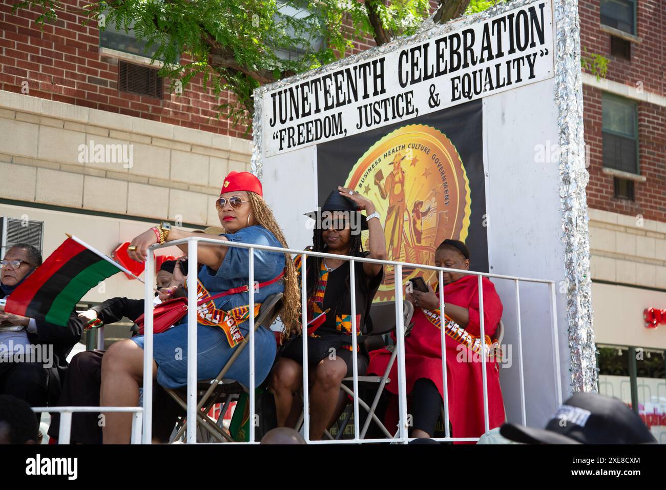 Juneteenth Parade and festival on 116th Street and Malcolm X Blvd in ...