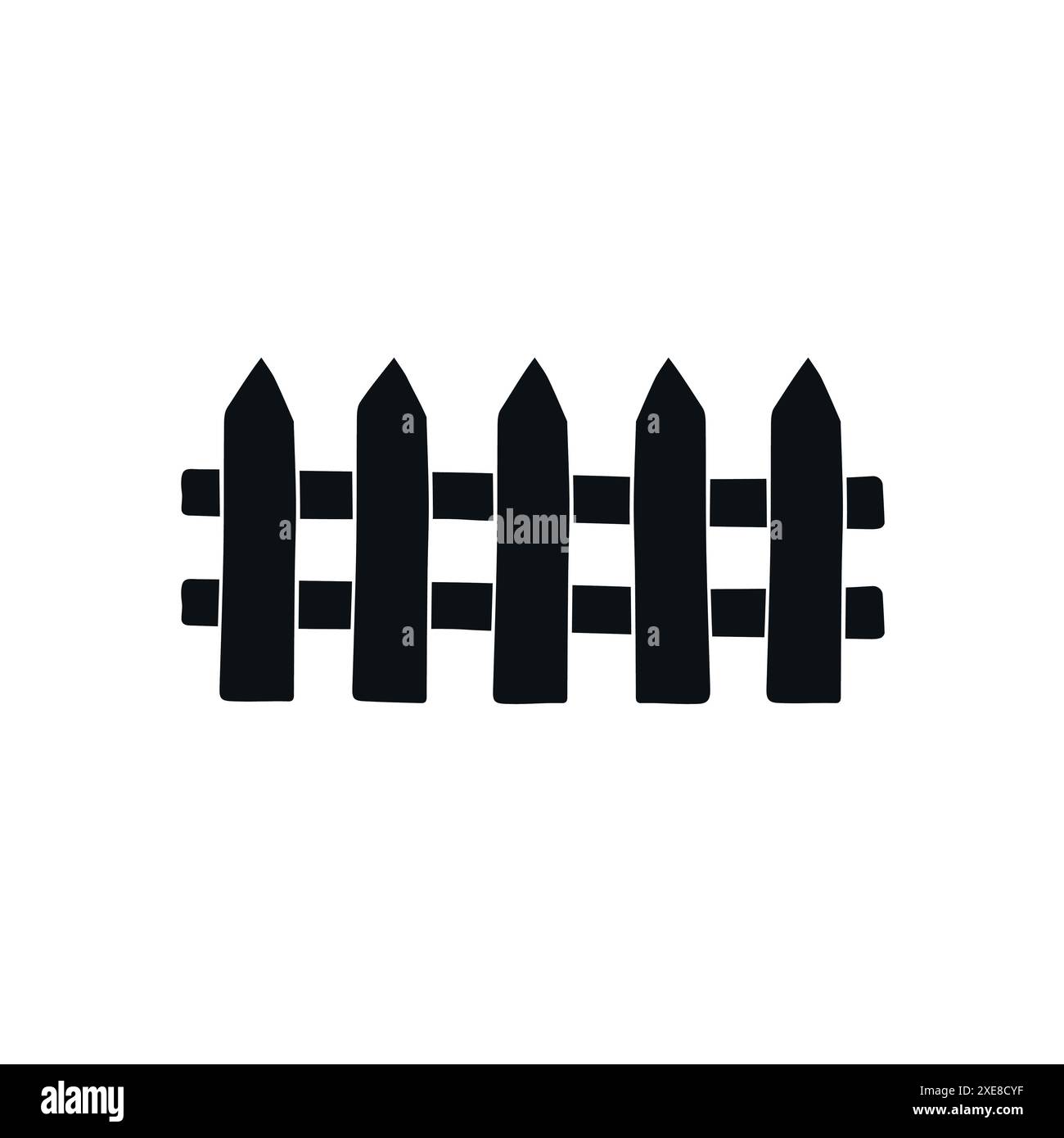 Vector hand drawn doodle sketch fence isolated on white background ...