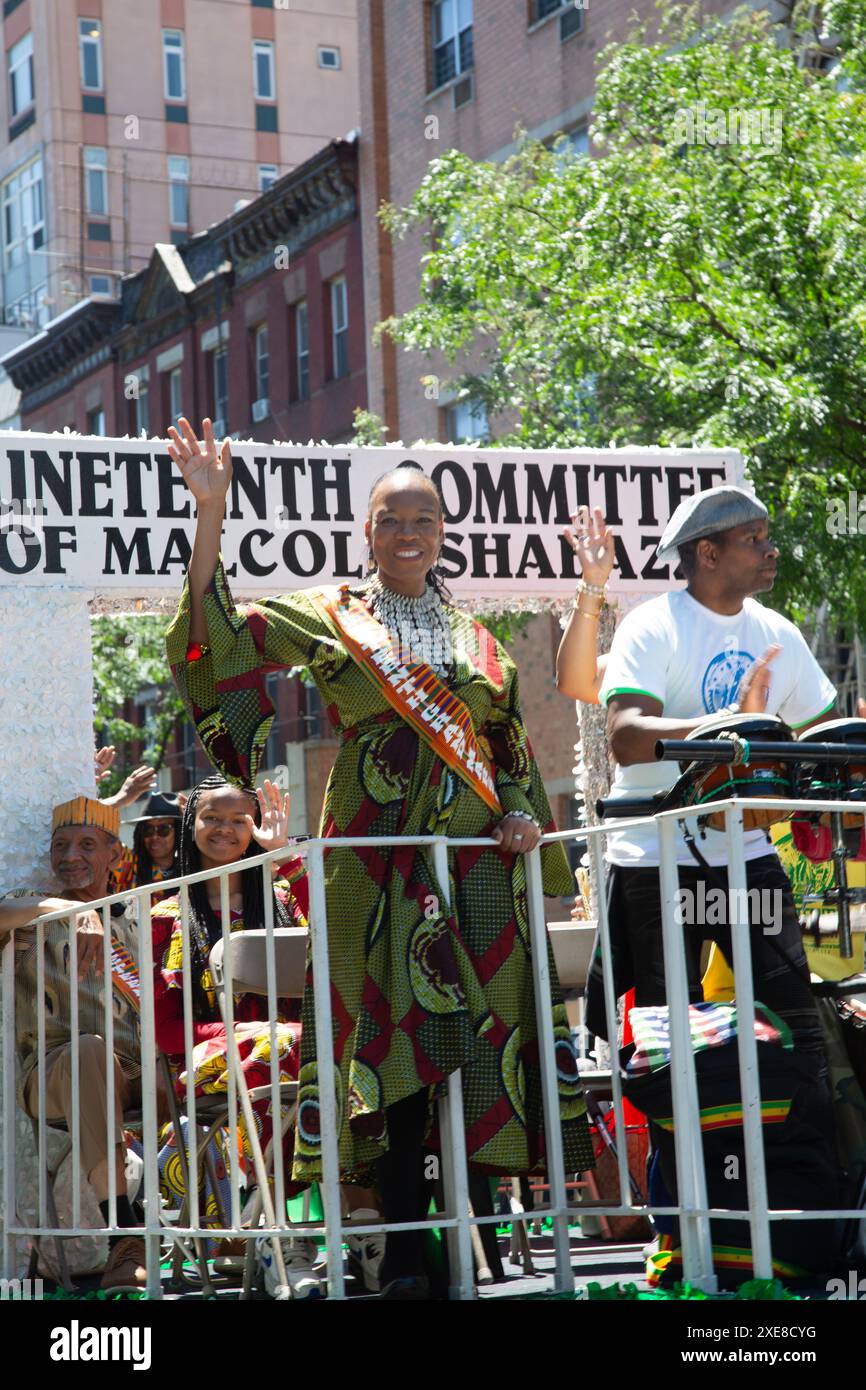 Juneteenth Parade and festival on 116th Street and Malcolm X Blvd in ...