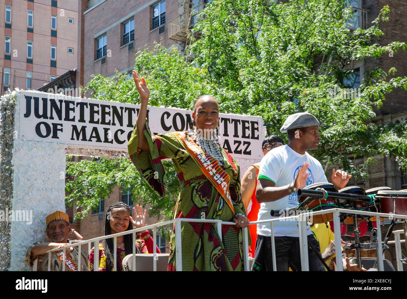 Juneteenth Parade and festival on 116th Street and Malcolm X Blvd in ...