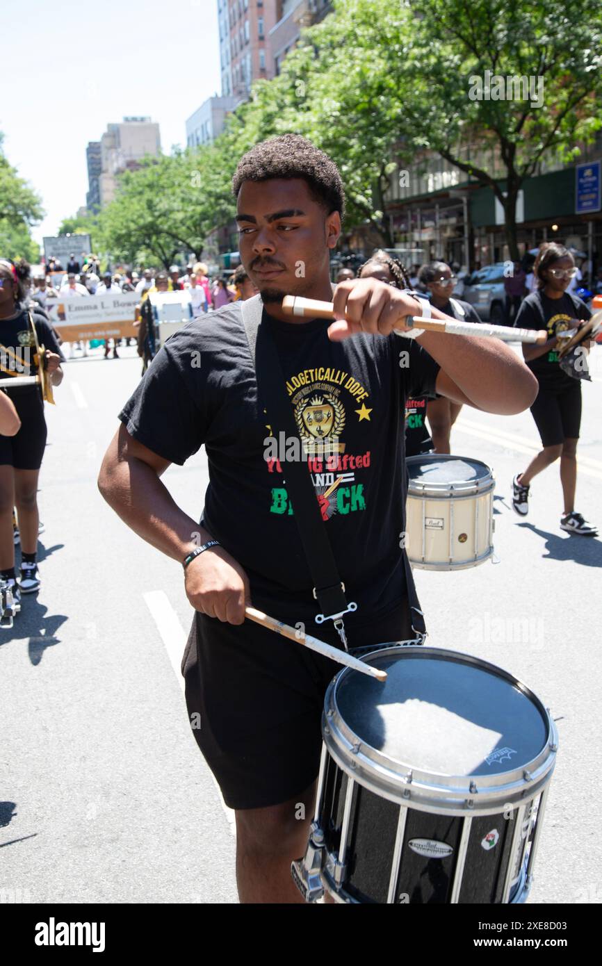 Juneteenth Parade and festival on 116th Street and Malcolm X Blvd in ...