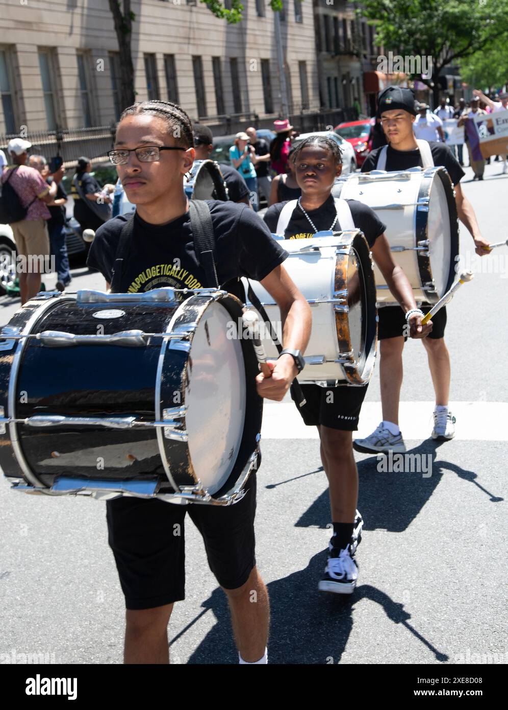 Juneteenth Parade and festival on 116th Street and Malcolm X Blvd in ...