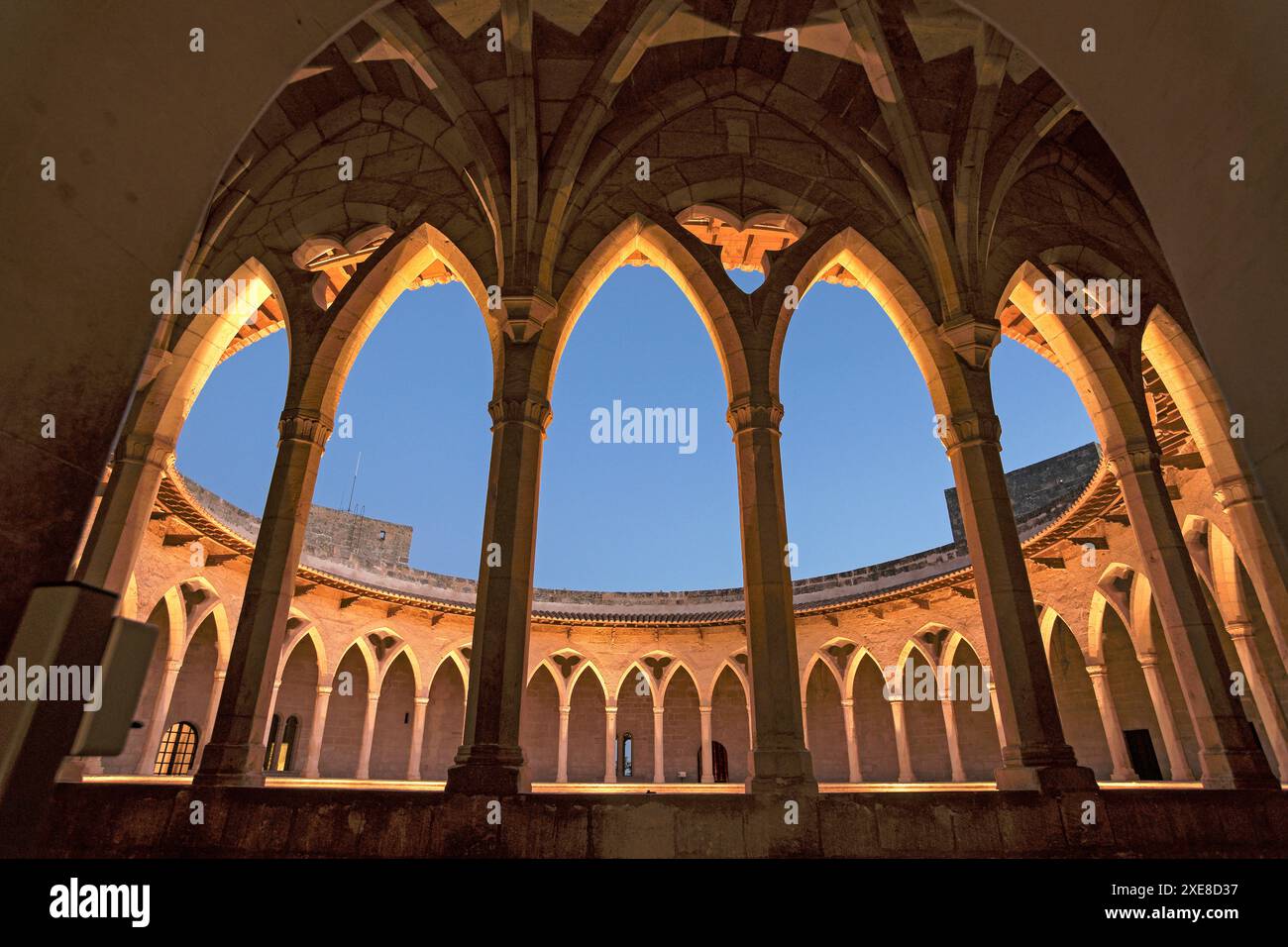 Bellver Castle (14th century Stock Photo - Alamy