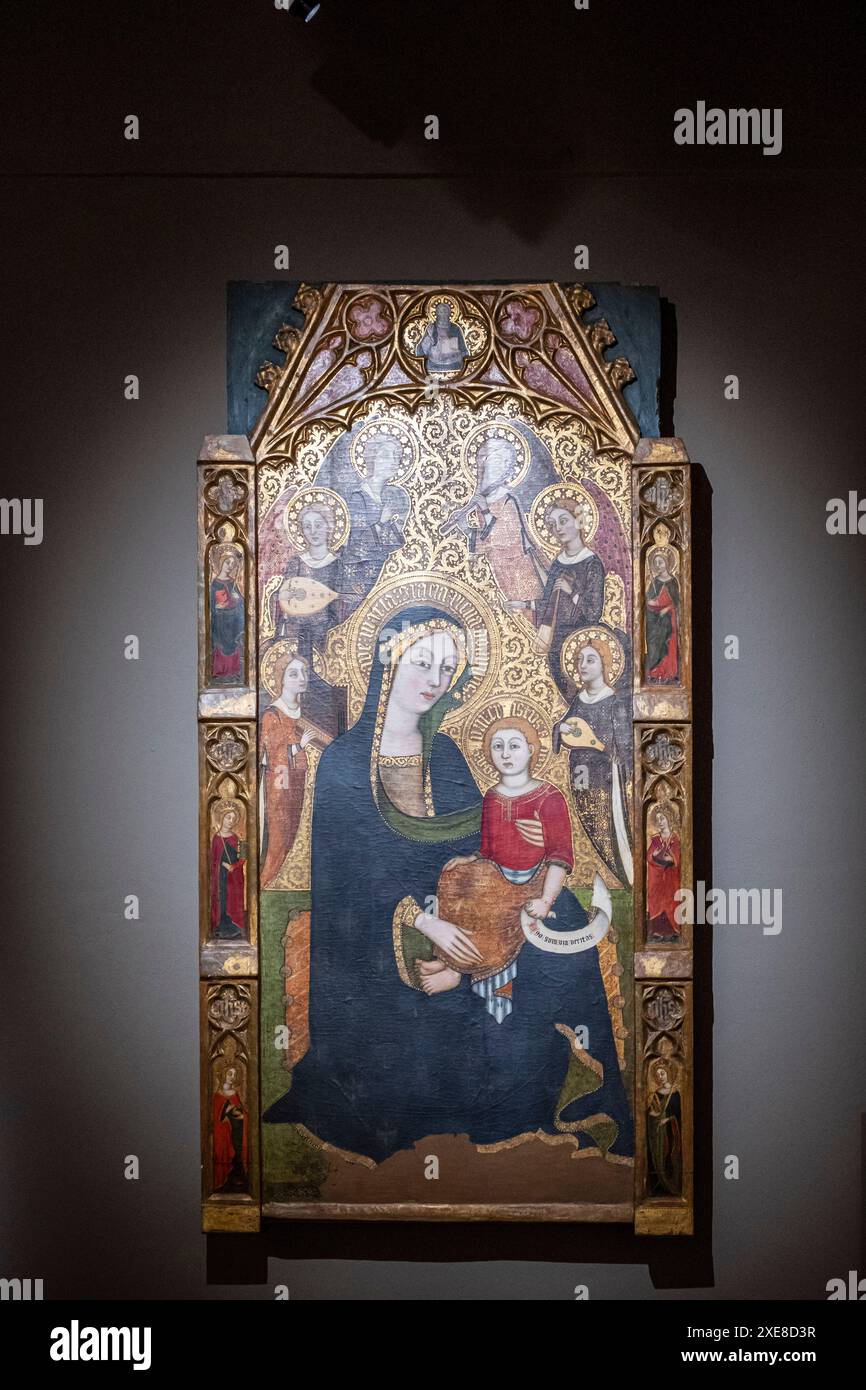 Mother of God of humility with musical angels altarpiece Stock Photo ...