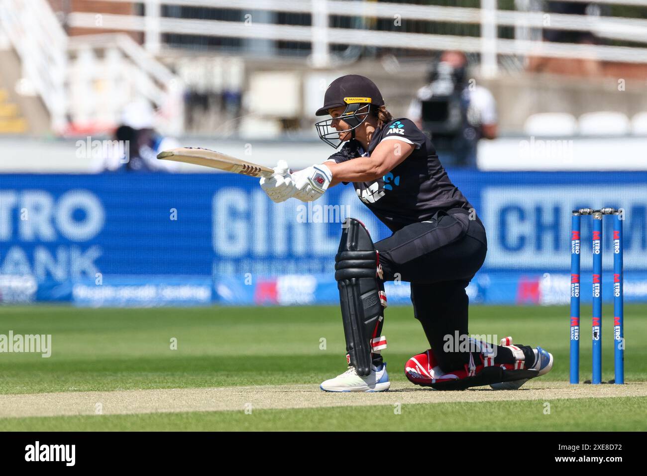 Chester Le Street, UK. 26th June, 2024. Georgia Plimmer in action with ...
