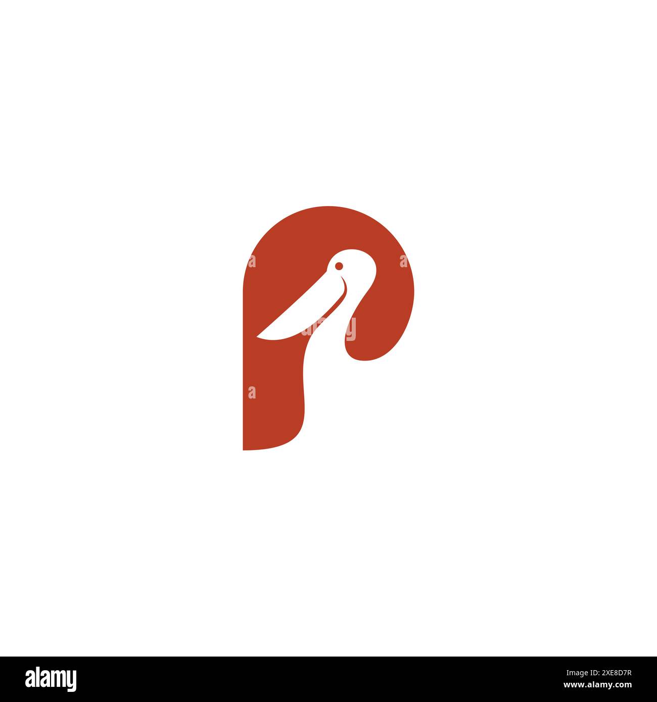 Letter P Pelican Logo Template. Pelican Icon Stock Vector Image & Art ...