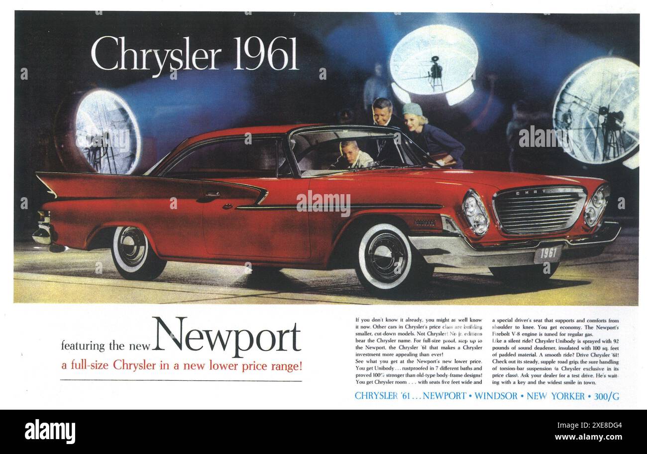 1961 Chrysler Newport Ad Stock Photo - Alamy