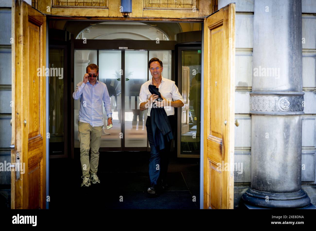 THE HAGUE - Outgoing Prime Minister Mark Rutte leaves the Binnenhof ...