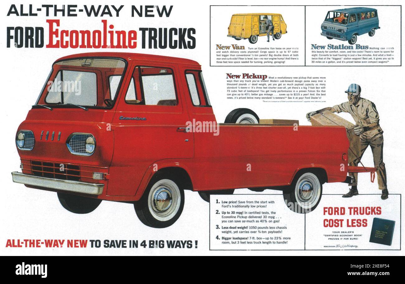 1961 Ford Falcon Econoline Pickup Truck ad Stock Photo - Alamy