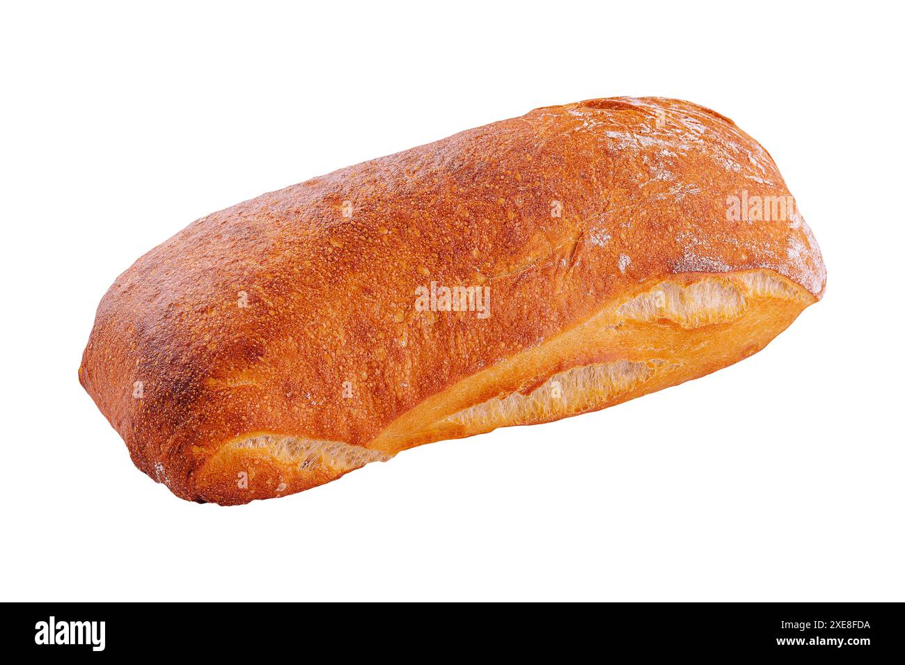 Tasty crunchy crust bread isolated on white Stock Photo - Alamy