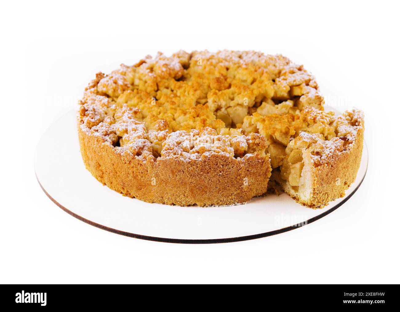 Homemade grated cake tart with lemon curd Stock Photo - Alamy