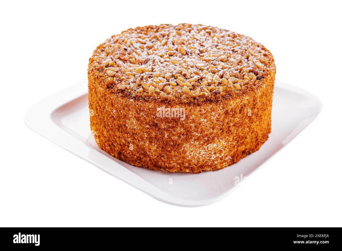 Piece cake on plate cut Cut Out Stock Images & Pictures - Alamy