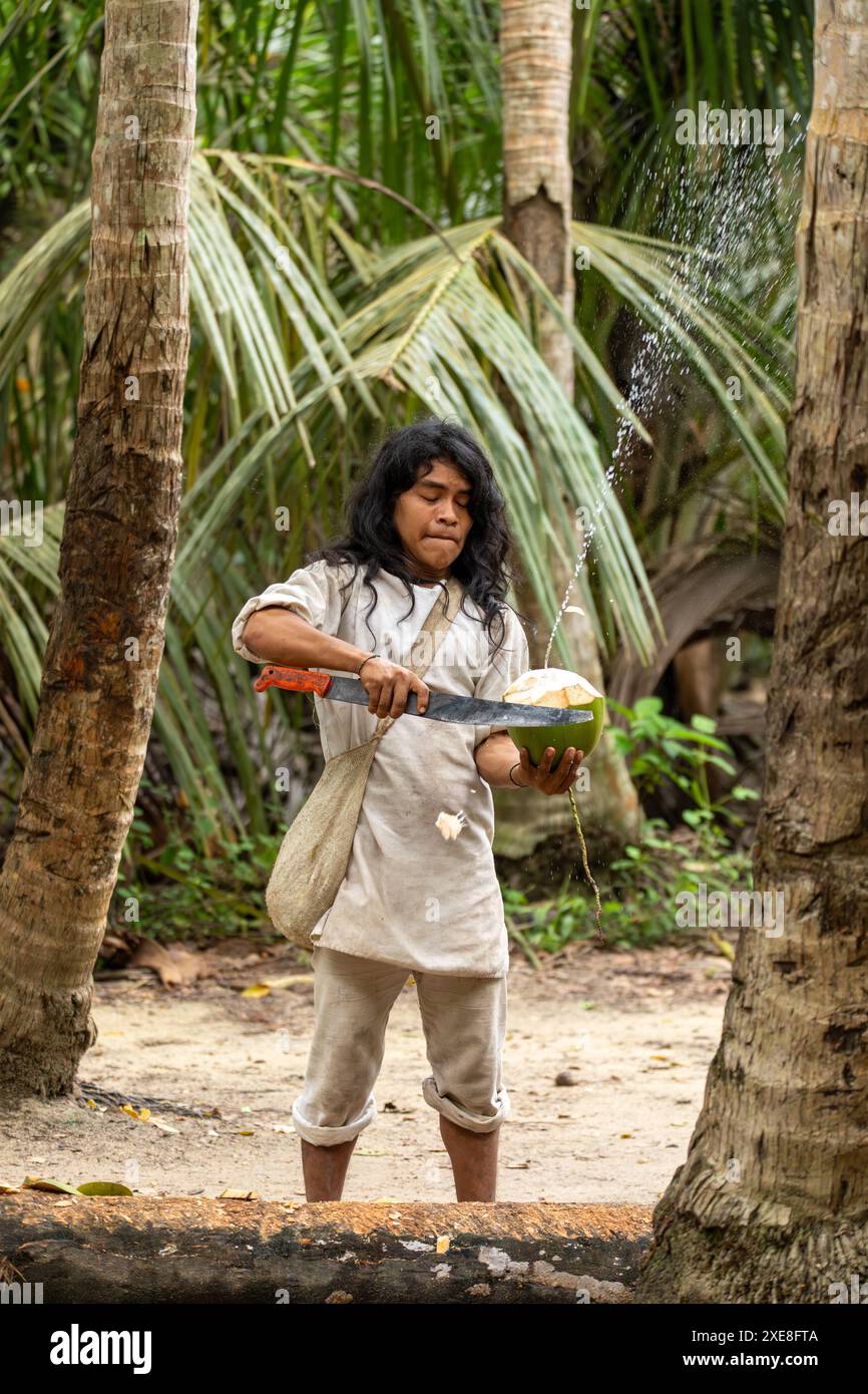 Indigenous Koguis people in the Parque Natural Tayrona, Magdalena ...