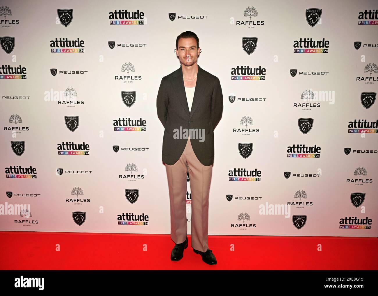 LONDON, UK. 26th June, 2024. Scott Staniland attends the Attitude Pride ...