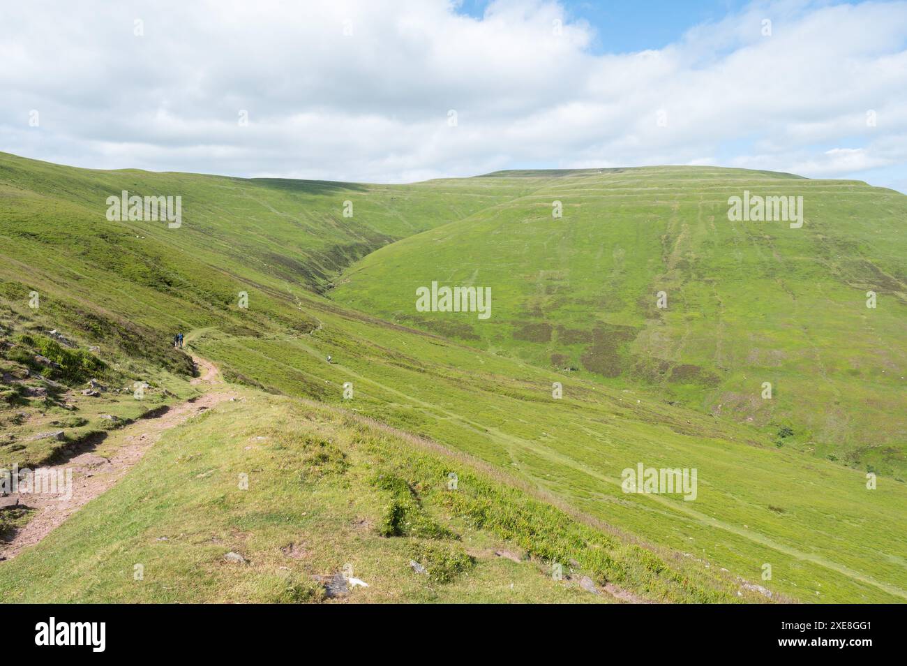 Stepped profile of Waun Fach, Black Mountains, Powys, UK Stock Photo ...