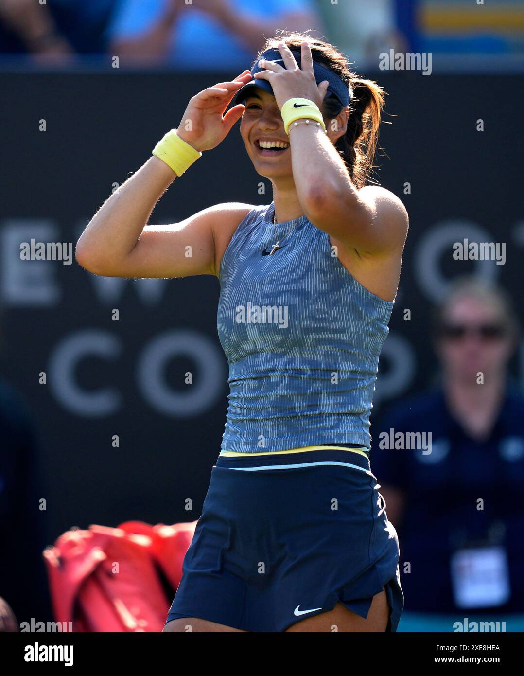 Emma Raducanu celebrates victory against Jessica Pegula (not pictured ...