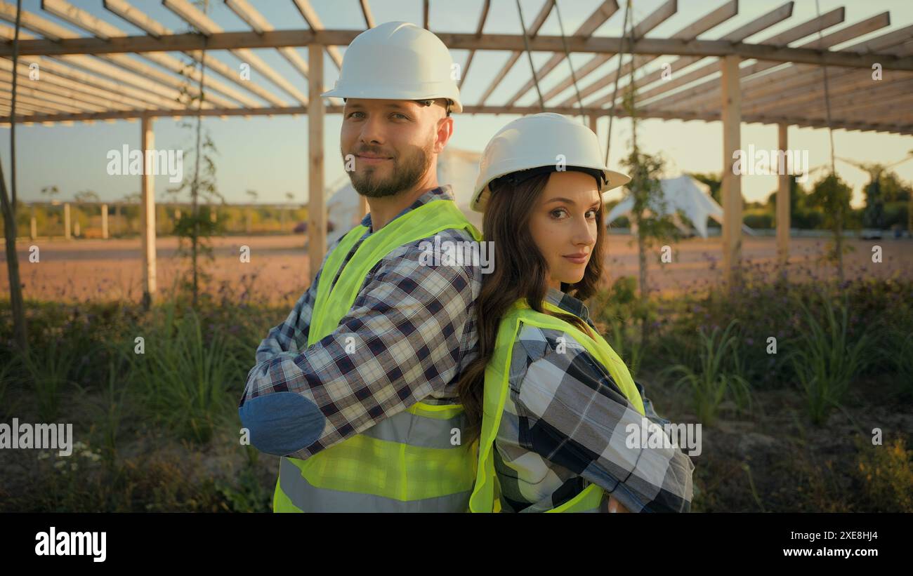 Female technician crossing arms hi-res stock photography and images - Alamy