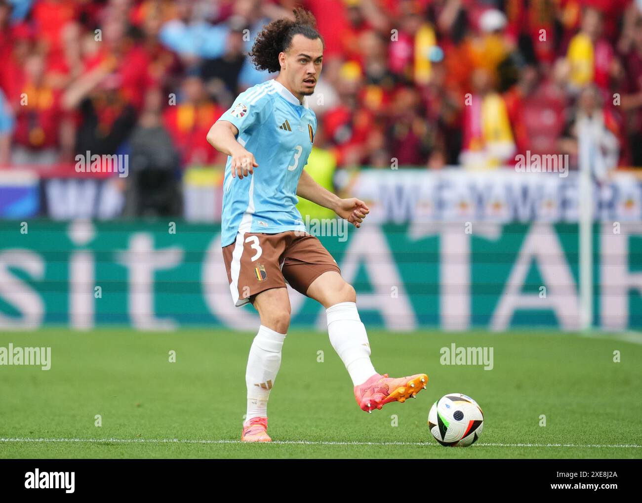 Stuttgart, Germany. 26th June, 2024. Arthur Theate of Belgium during ...