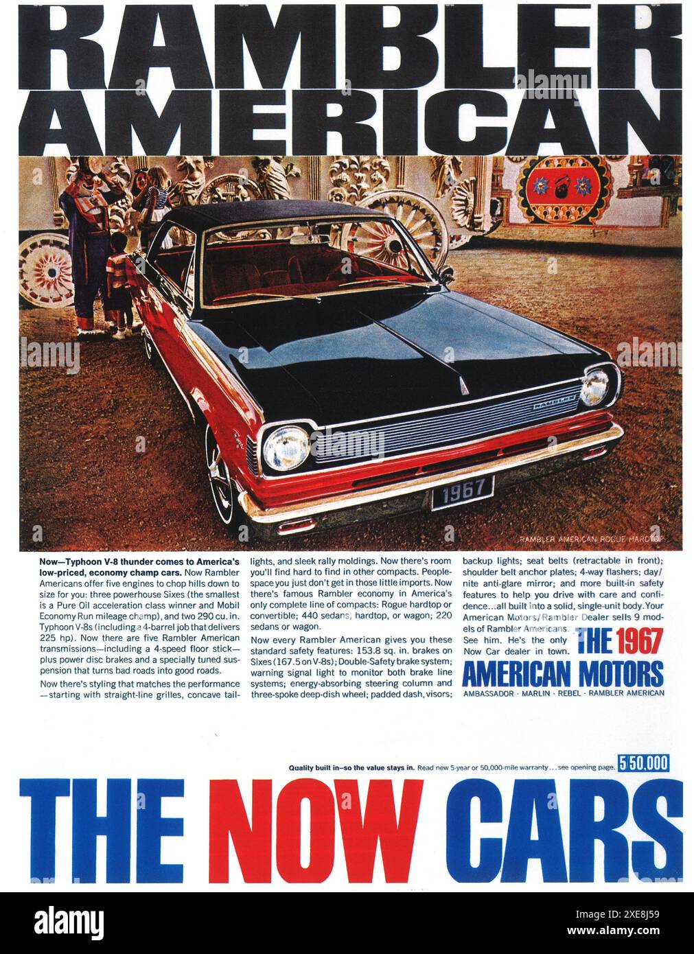 1967 AMC American Motors Rambler American Rogue Hardtop Ad Stock Photo ...