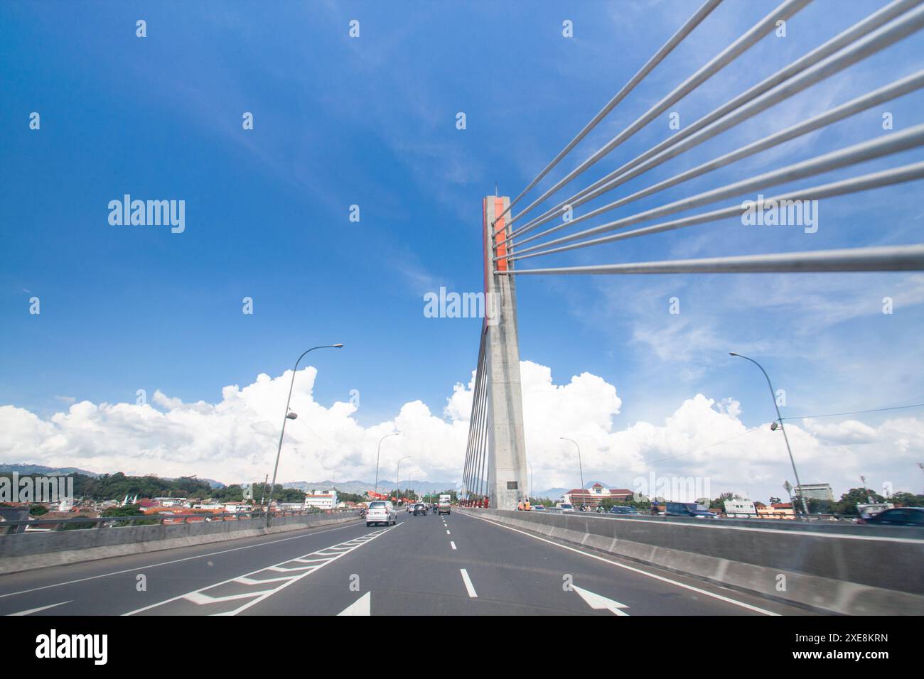 2009 November 28, Bandung, Indonesia: Driving pass the Pasupati Bridge ...