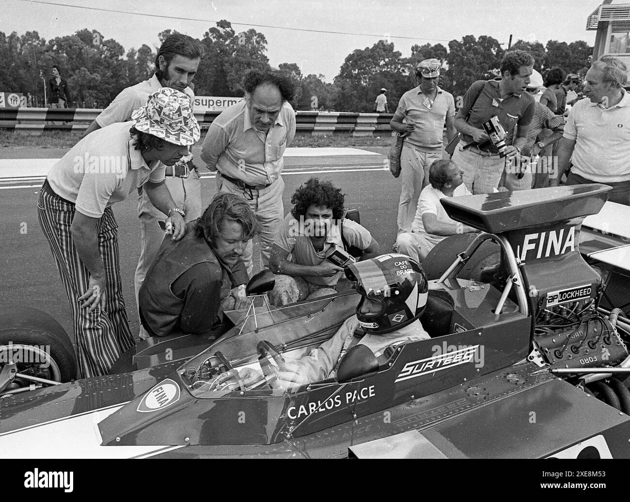 Brazilian car racer Carlos Pace during the Gran Premio Argentina ...
