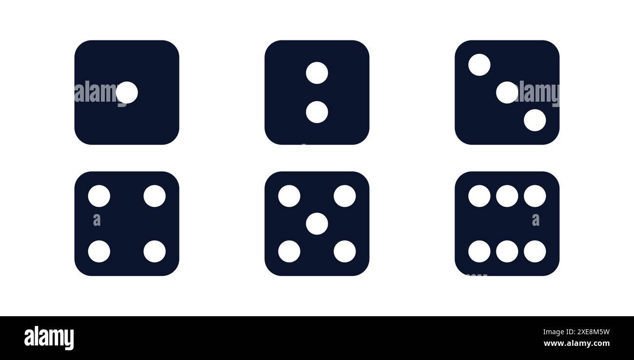 Dice vector icon set. Dice gambling roll illustration vector. DICE ludo ...