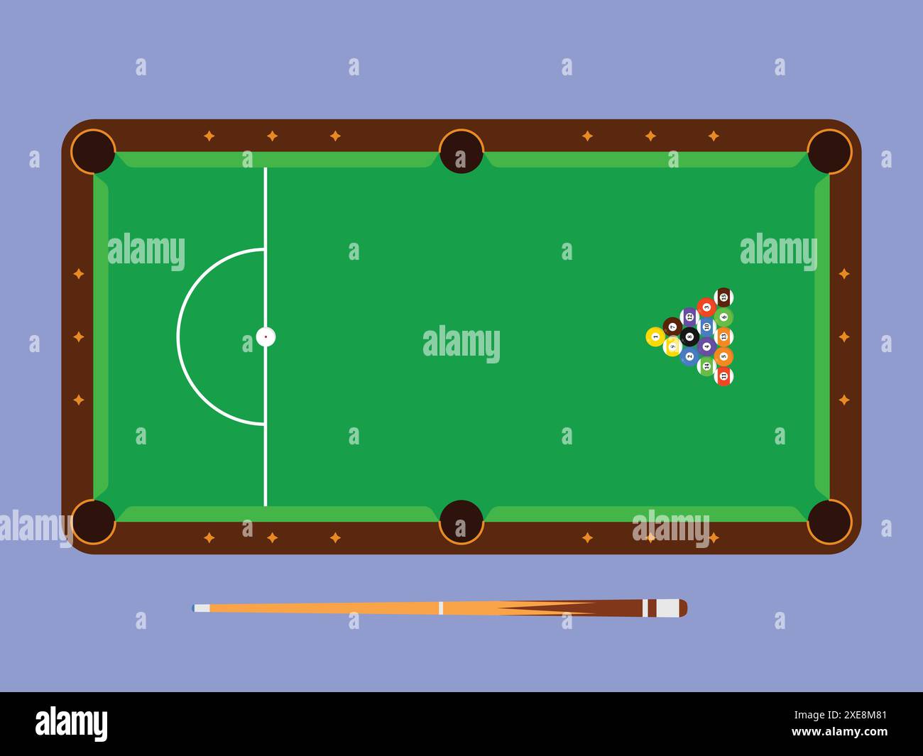 Snooker pool vector icon. Snooker table vector illustration. Snooker ...