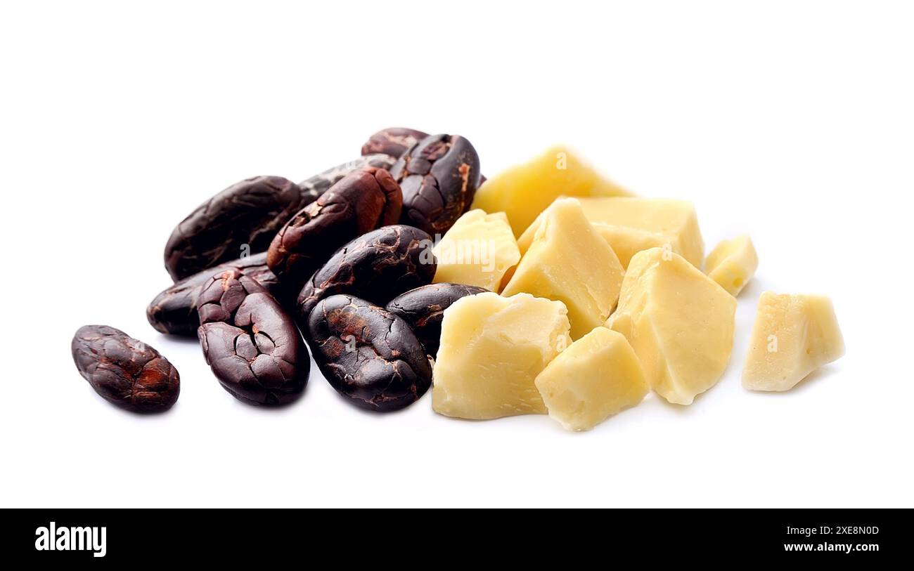 Cacao beans and cacao oil Stock Photo - Alamy