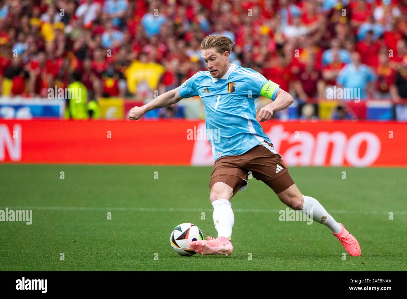 Kevin de Bruyne (Belgien, #07) am Ball, GER, Ukraine (UKR) vs Belgium ...
