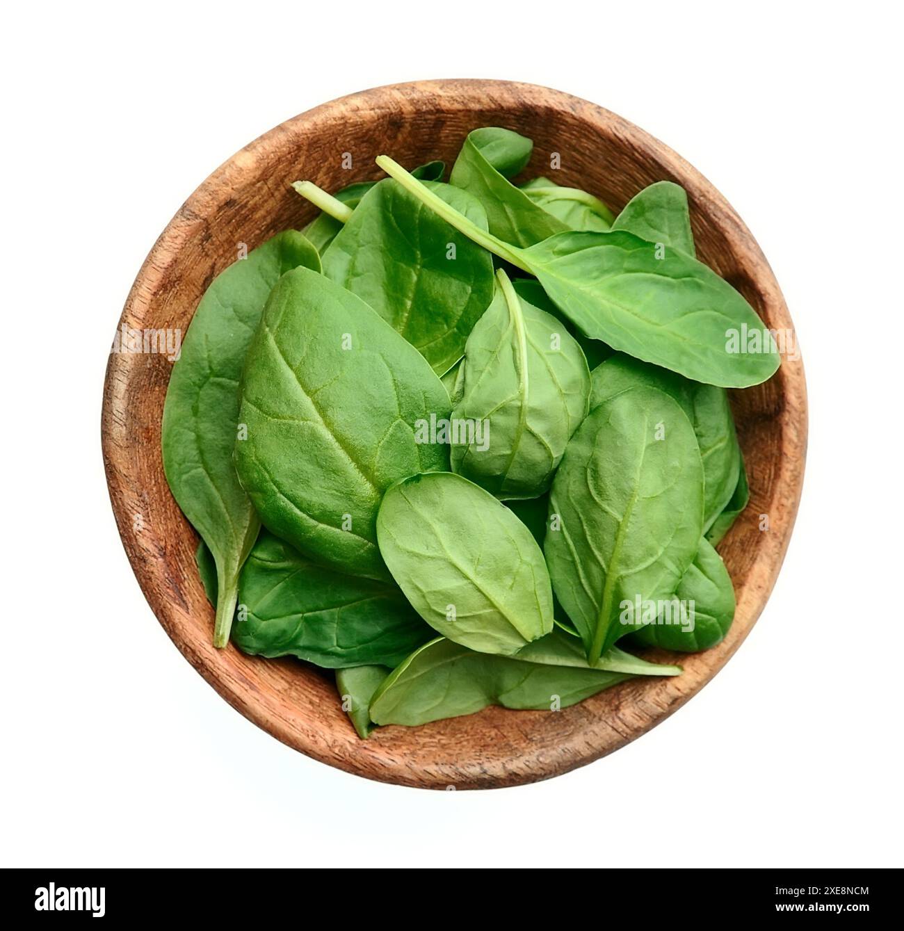 Spinach leaves top view isolated hi-res stock photography and images ...