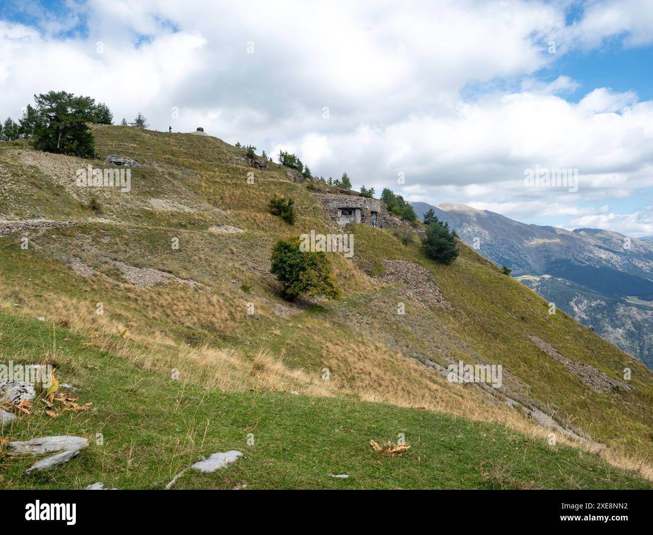 military bunker from world wars in mountains of the Southern French Alp ...