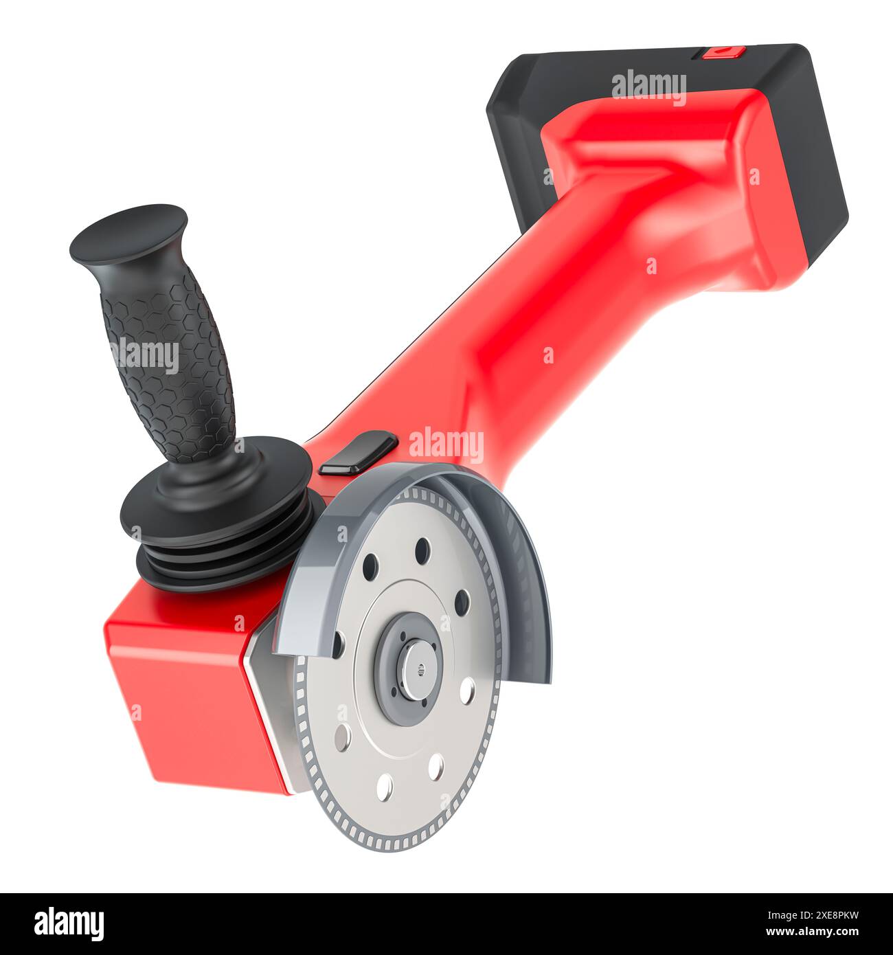 Red Disc Grinder, angle grinder. 3D rendering isolated on white ...