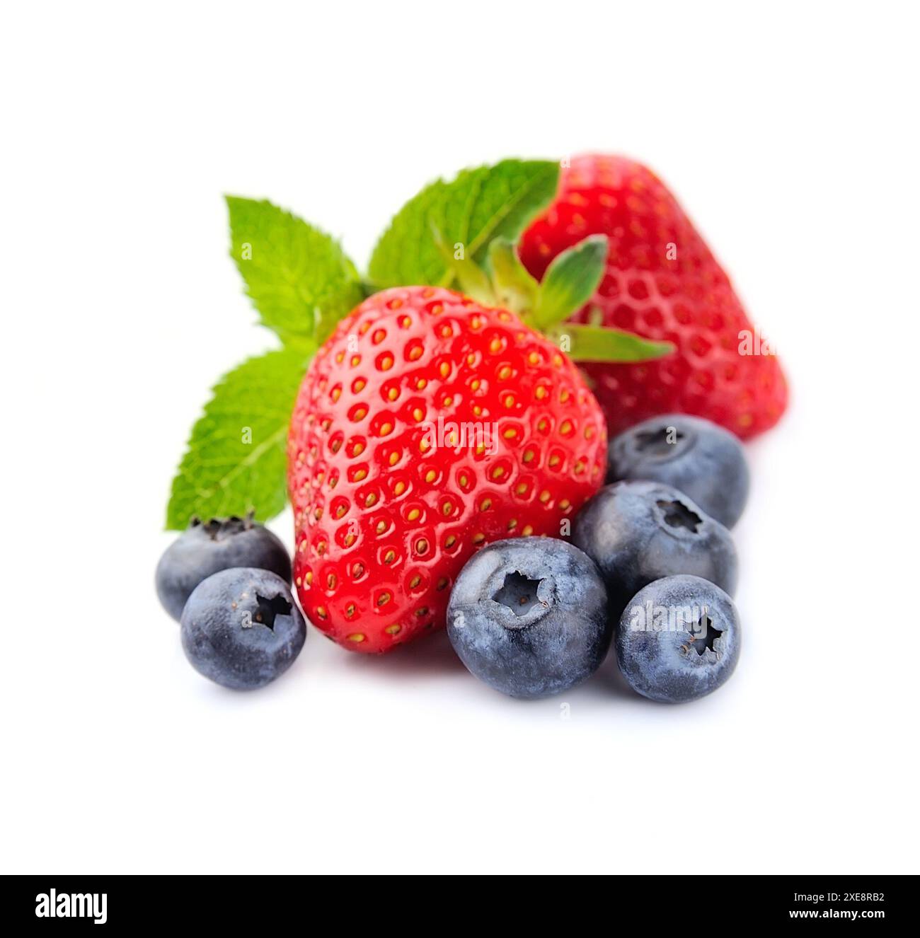 Strawberry and blueberries Stock Photo - Alamy