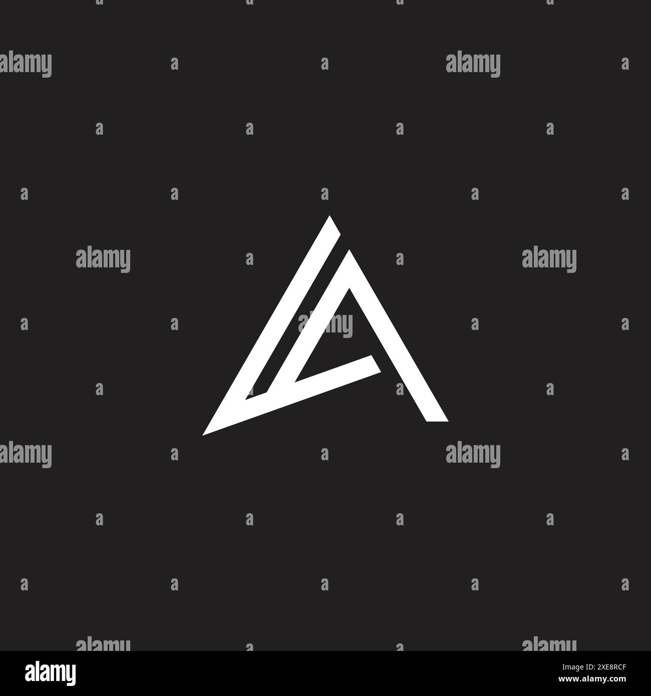 Abstract letter AL LA geometric Initial based logo design Stock Vector ...